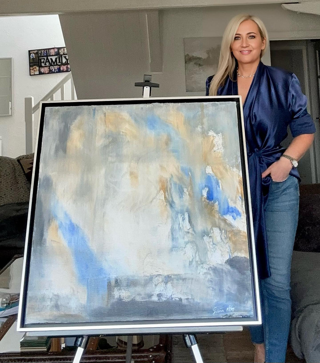 New beautiful abstract painting 💙 “Glacier” – Siobhan McEvoy Art